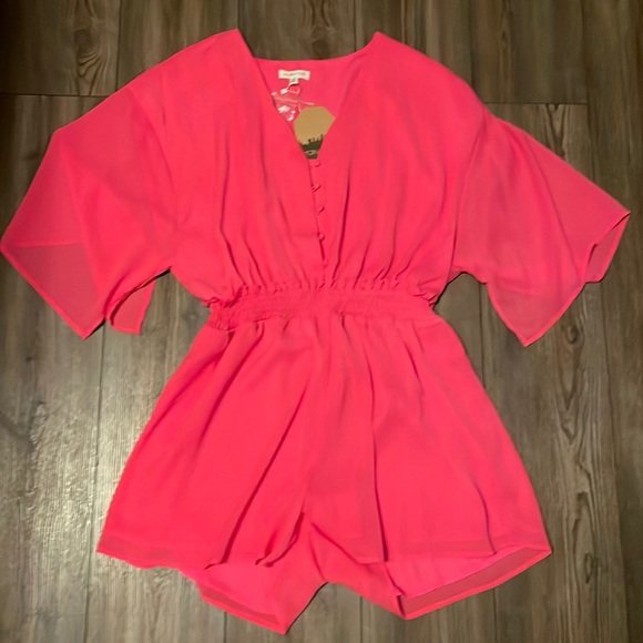 Mainstrip | Pants & Jumpsuits | Nwt Hot Pink Romper Size Small | Poshmark